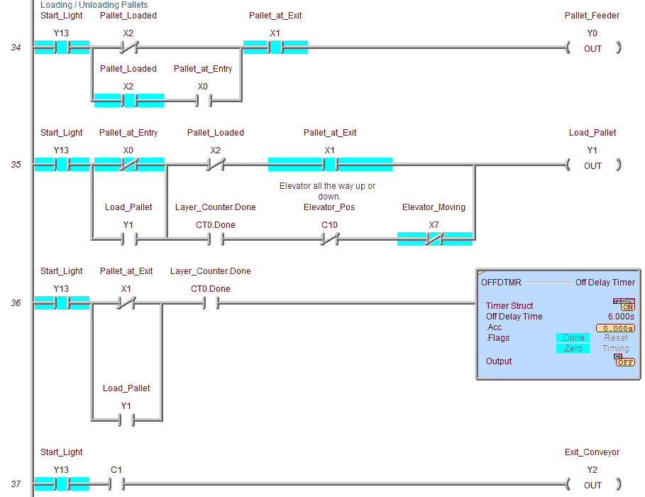 PLC Programming Example Palletizer ACC Automation