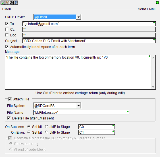 BRX Do More PLC Email Text SMS Messaging Gmail ACC Automation BRX Do More PLC Email Text SMS Messaging Gmail ACC Automation