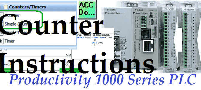 Productivity 1000 PLC Counter Instructions | ACC Automation