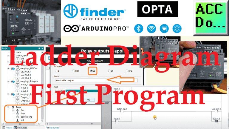 Arduino OPTA PLC - Ladder Diagram First Program | ACC Automation
