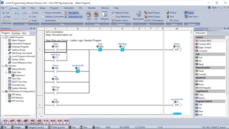 C-More CM5 HMI Click PLC Tags Import | ACC Automation: PLC & Industrial ...