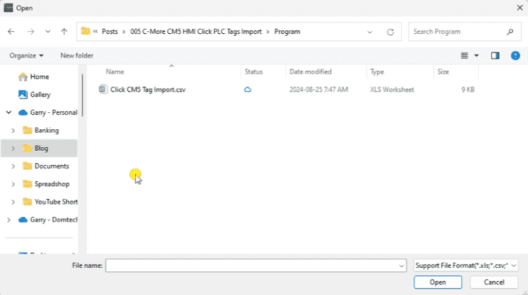 C More Cm5 Hmi Click Plc Tags Import Acc Automation Plc And Industrial