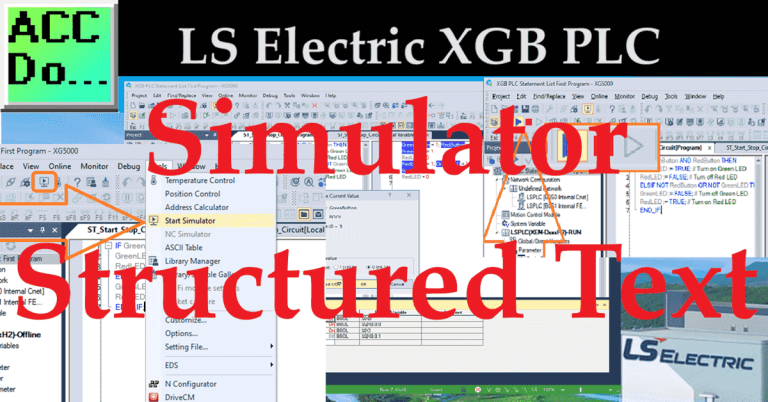 XGB PLC Simulator Structured Text (ST) | ACC Automation