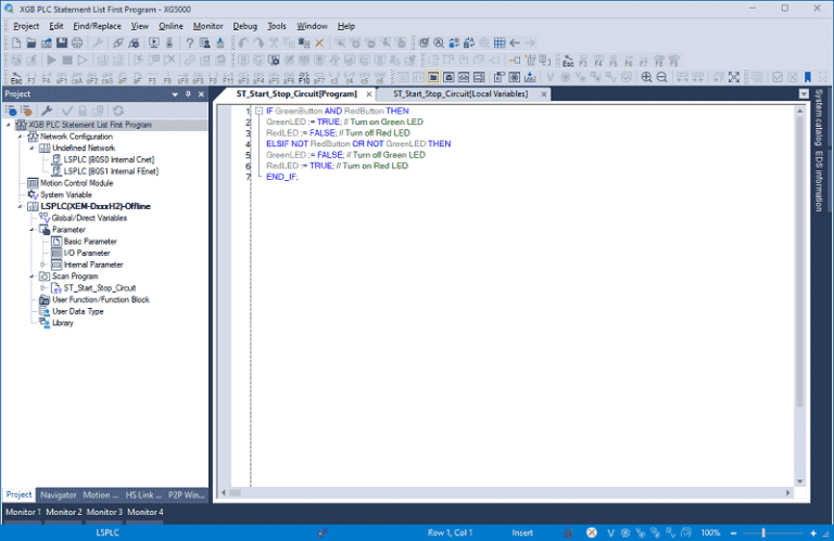 XGB PLC Simulator Structured Text (ST) | ACC Automation: PLC ...